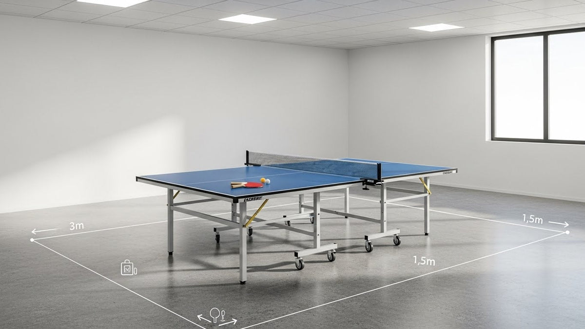 space needed for ping pong table