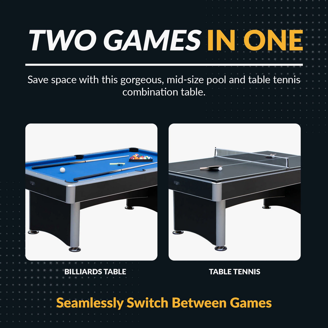 Hathaway Games Maverick II 7-ft Pool Table with Table Tennis Top ...