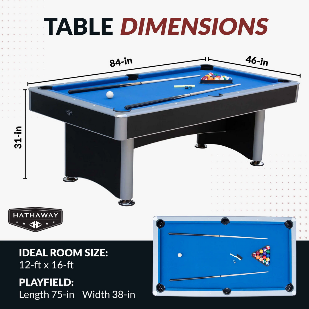 Hathaway Games Maverick II 7-ft Pool Table with Table Tennis Top ...