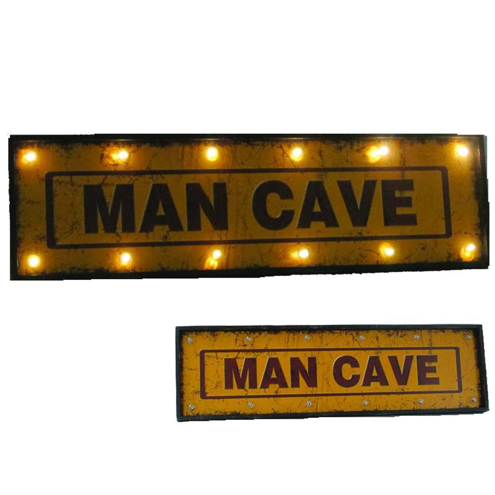 RAM Game Room Metal Sign - 48" Man Cave w/ Lights – Game Room Shop