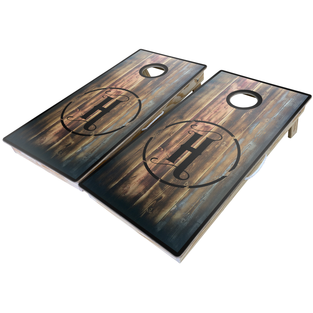 Rustic Theme Cornhole Boards — Game Room Shop