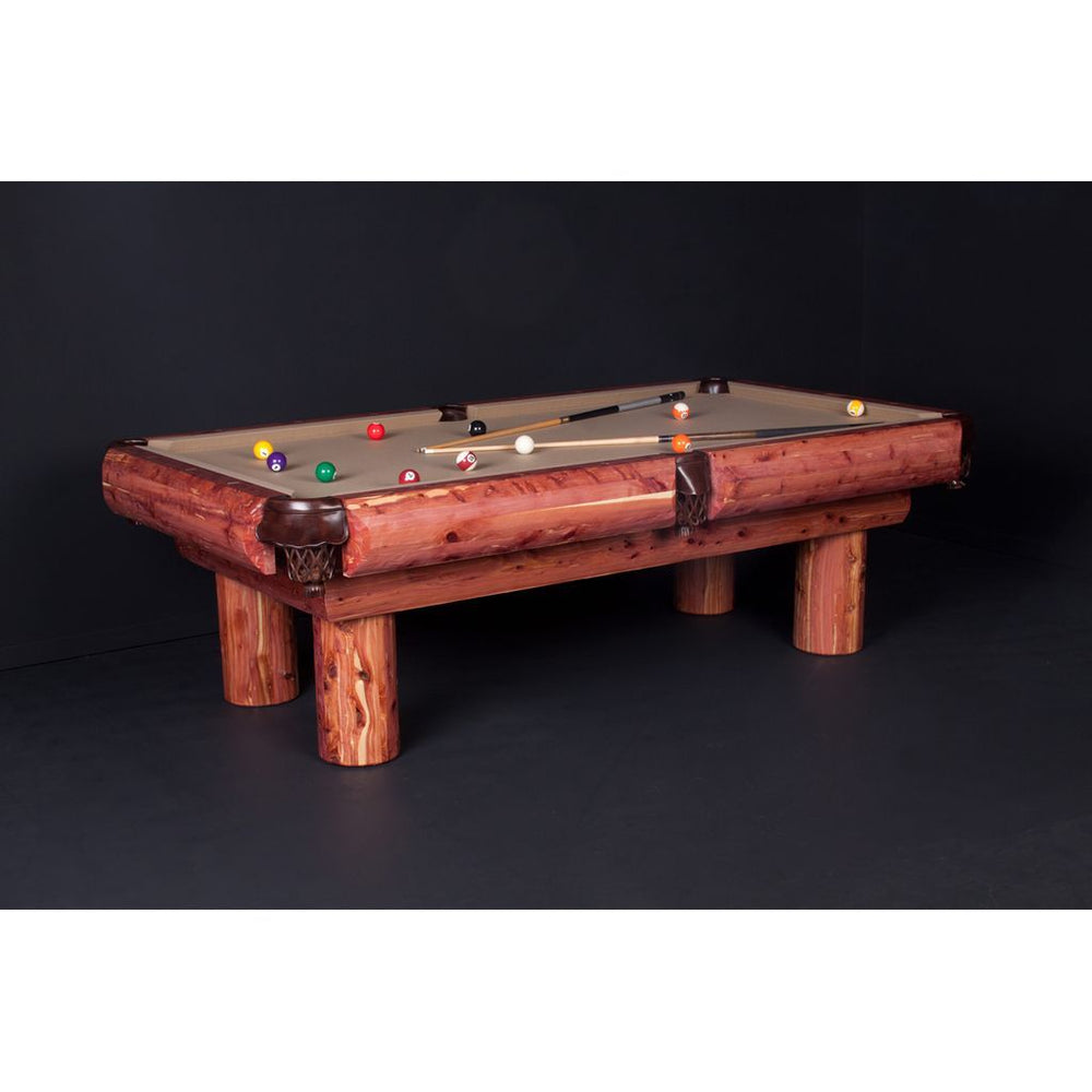 Viking Northwoods Red Cedar Log Pool Table — Game Room Shop
