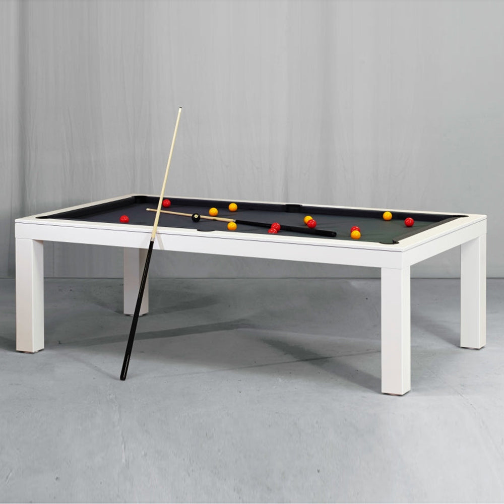 White Billiards Alpha Modern Slate Pool Table — Game Room Shop